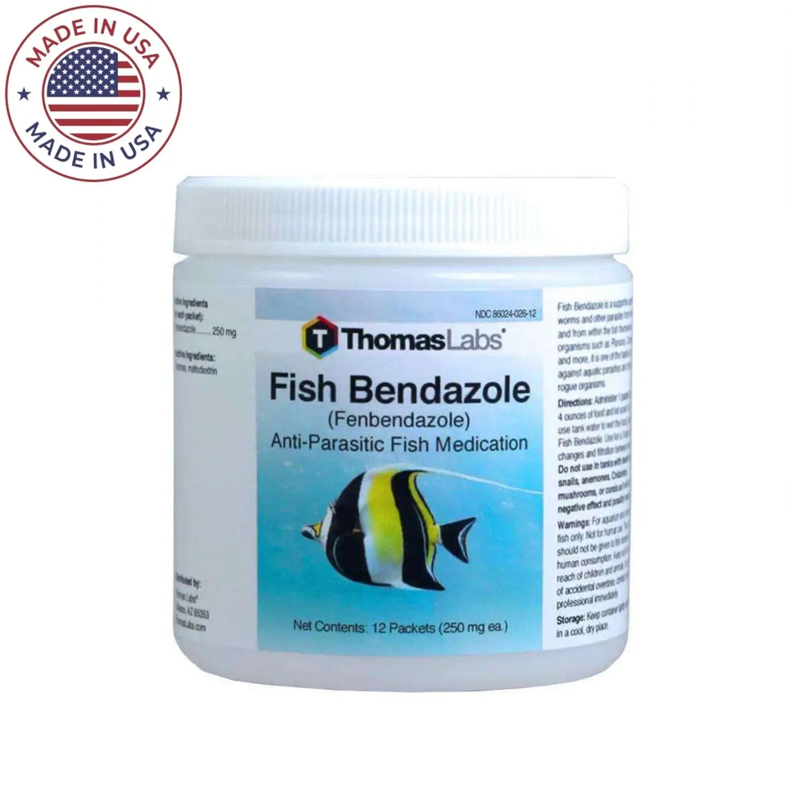 Fish Bendazole - Fenbendazole 250 mg Powder Packets 12 Count – Thomas ...